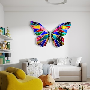 Extra Large Butterfly Wall Art Pop Art Wall Decor Contemporary Wall Art ...