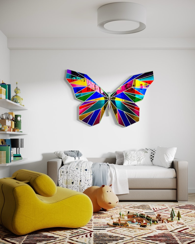 Extra Large Mirrored Acrylic Butterfly Wall Art: Pop Art Decor - Etsy