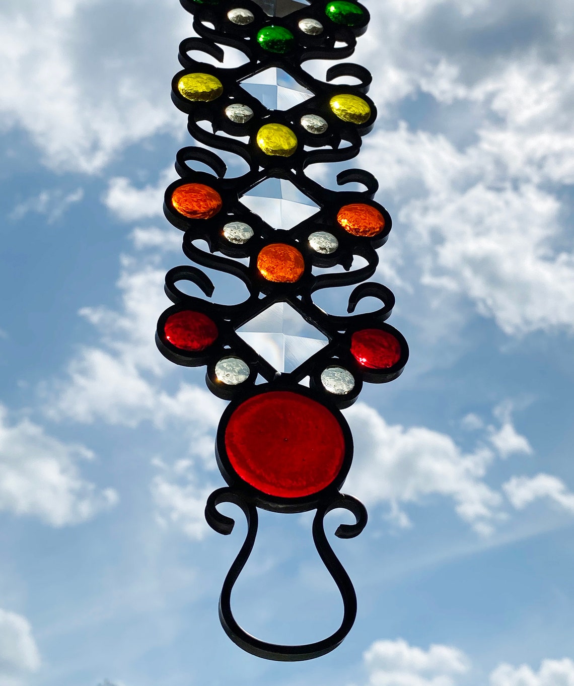 Chakra Leaded Glass Sun Catcher - Etsy