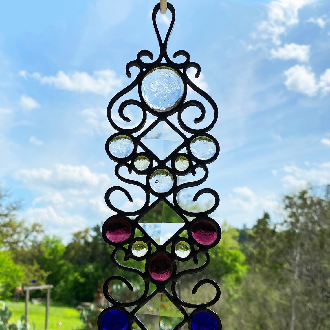 Chakra Leaded Glass Sun Catcher - Etsy