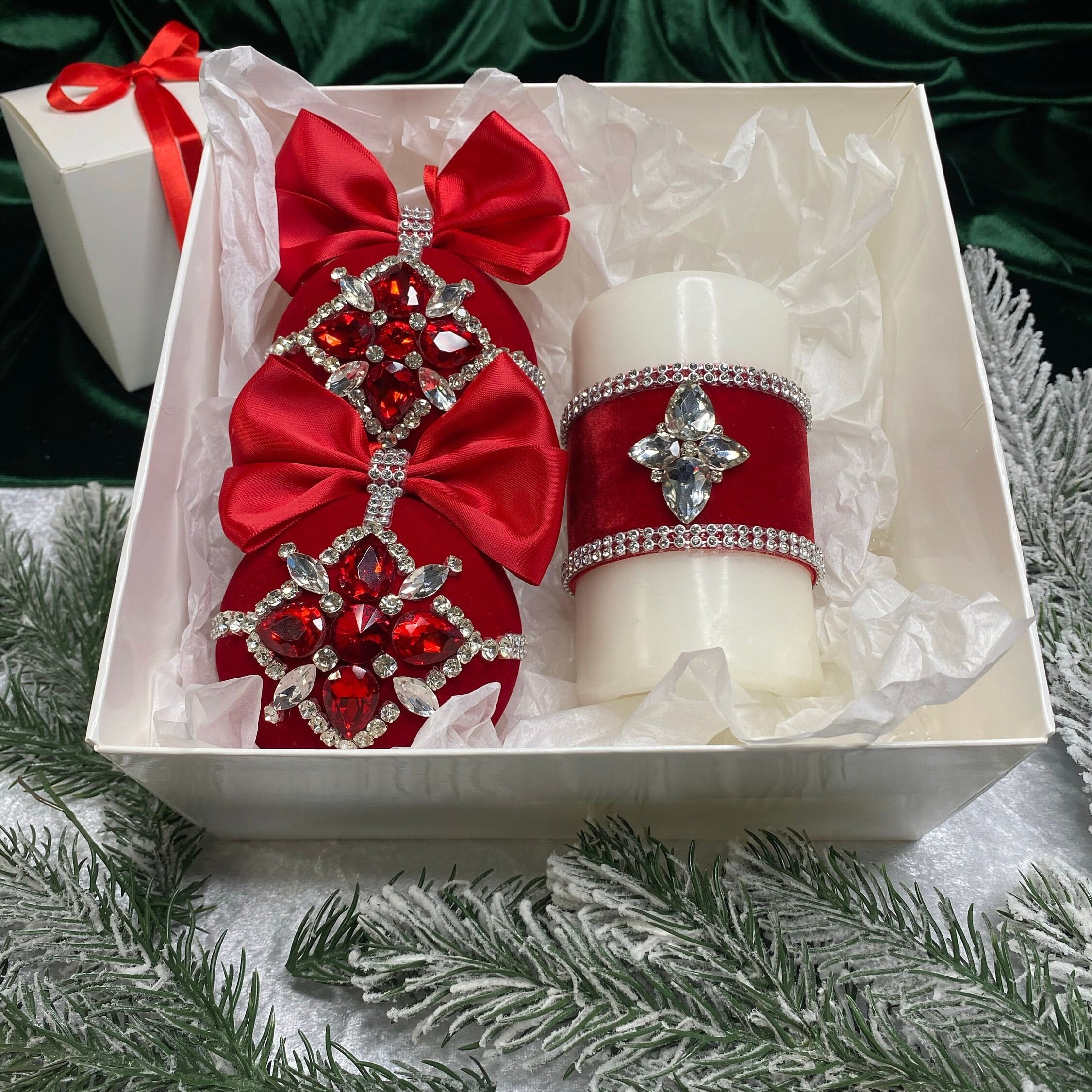 Perfect Christmas Gift Box/red Ornaments/christmas Red Balls/christmas ...