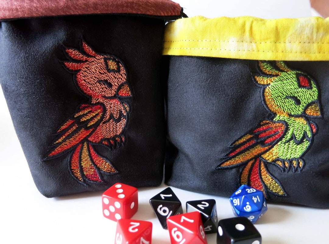 Sac de dés / Sac de dés brodé / Créature Charmée Phoenix / Sac de dés ...