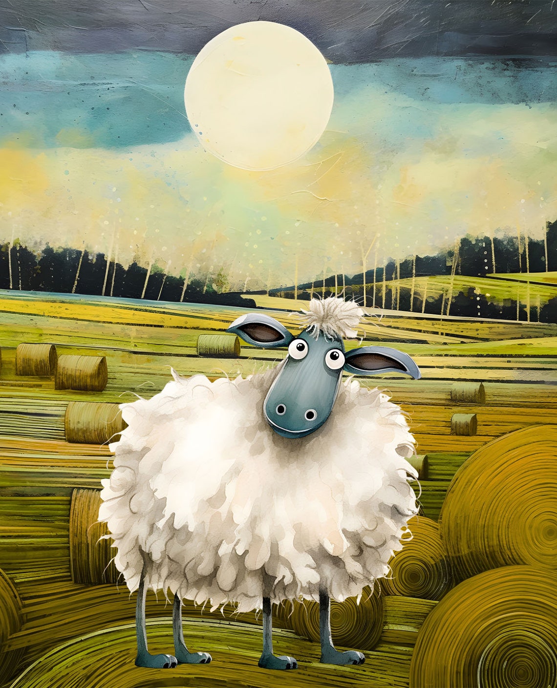 Quirky Sheep, Cool Sheep, Funky Sheep, White Sheep, - Etsy