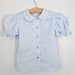 Light Blue Uniform Shirt for Toddler Girls, Peter Pan Collar Blouse ...