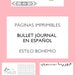 Bullet Journal in Spanish Bohemian Romantic Planner Printable Digital ...