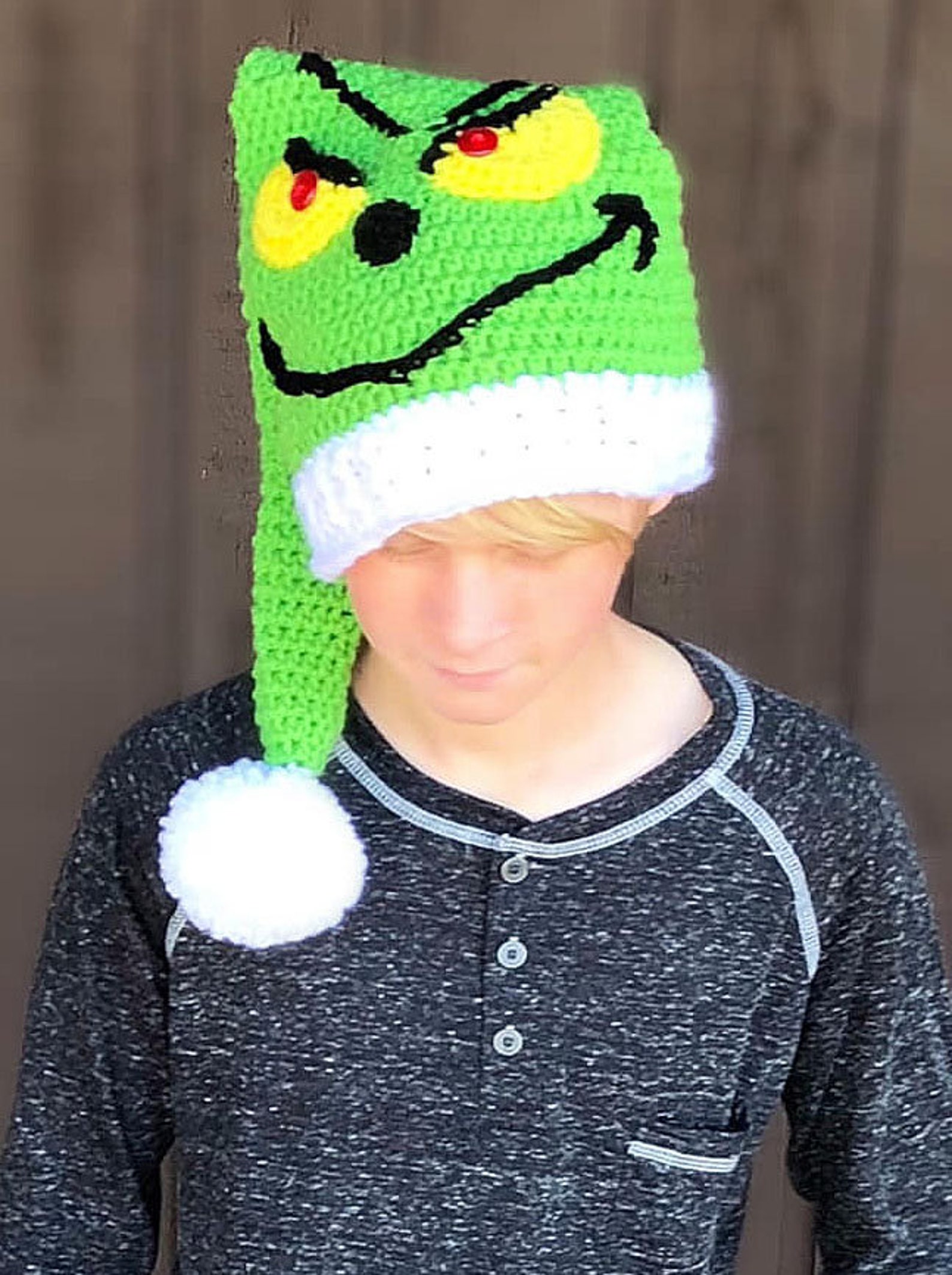 EASY CROCHET PATTERN Elf Hat Grumpy Christmas Hat - Etsy