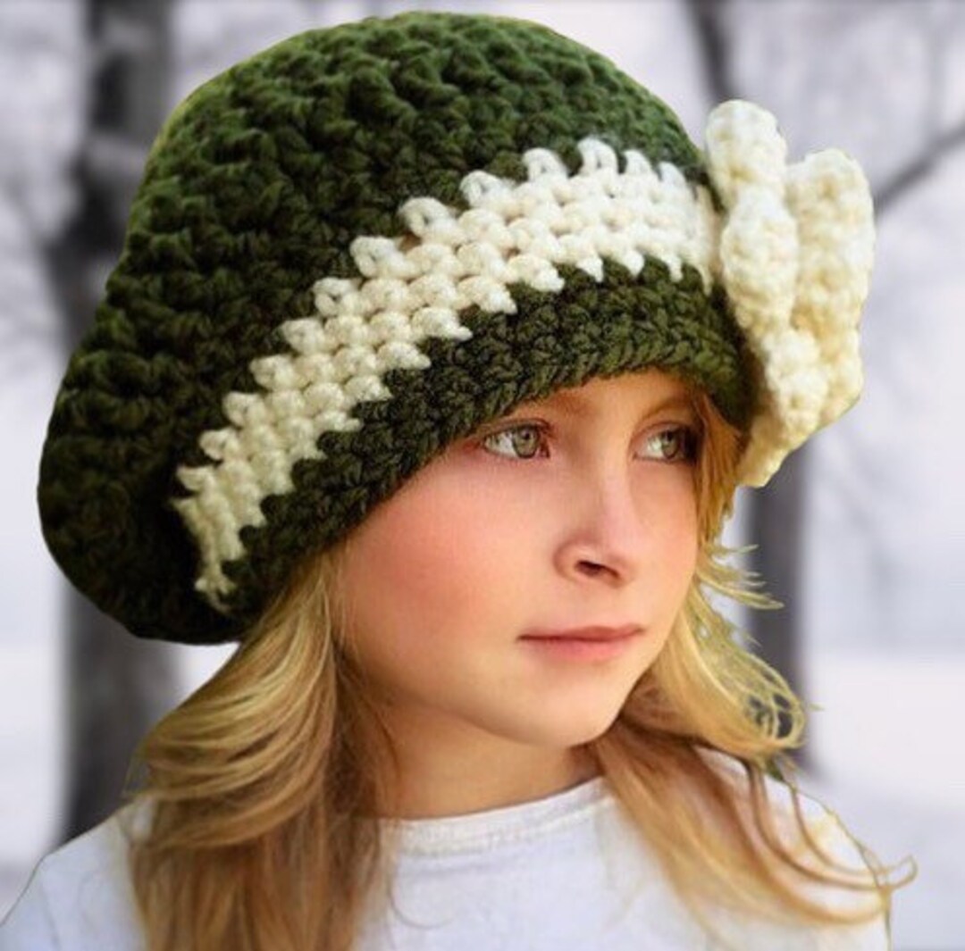 Easy CROCHET PATTERN - Chunky Slouchy Hat - Girl's - Women's - Bria Hat ...
