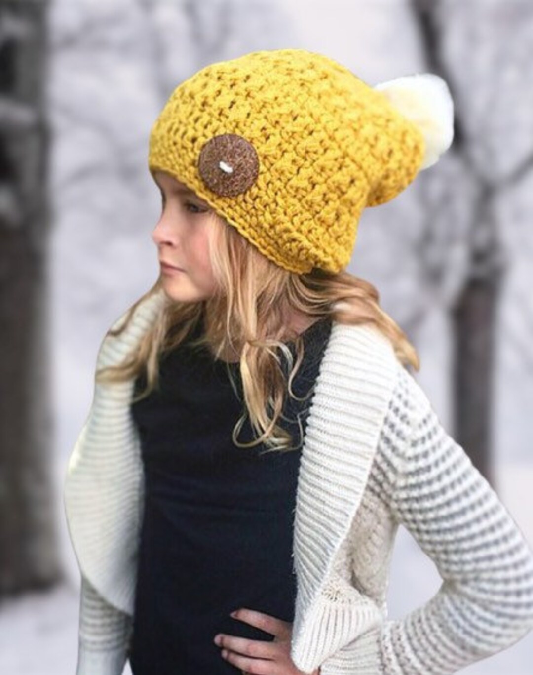 EASY CROCHET PATTERN - Chunky Slouchy Hat - Girl's Hat - Women's Hat ...