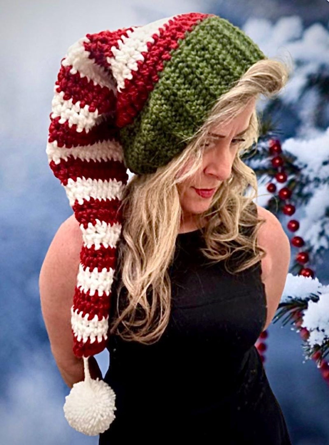 EASY CROCHET PATTERN: Chunky Jingle Elf Hat - Christmas Hat - Holiday ...