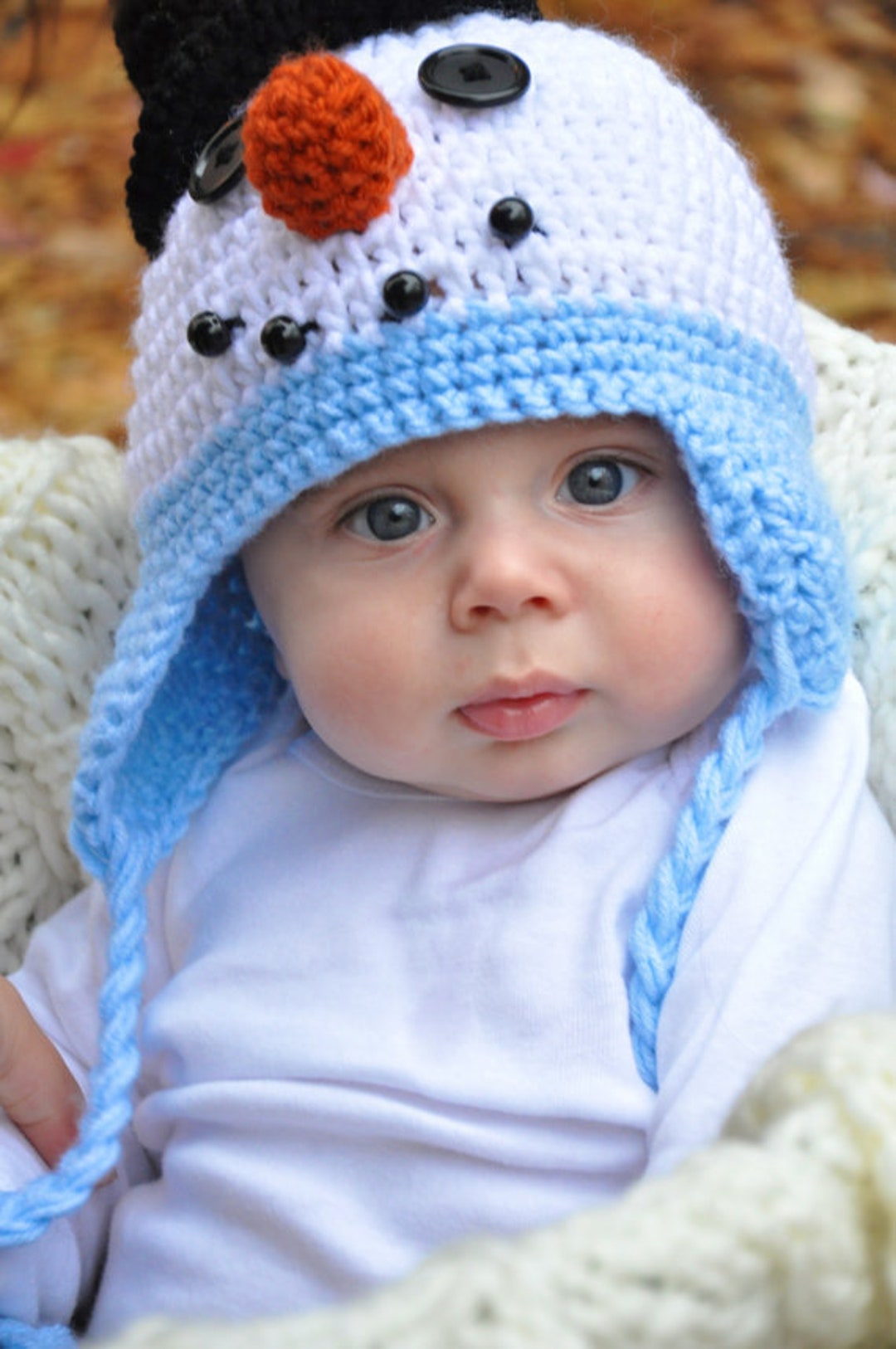 EASY CROCHET PATTERN - Snowman Hat - Christmas Hat - Photo Prop Hat ...