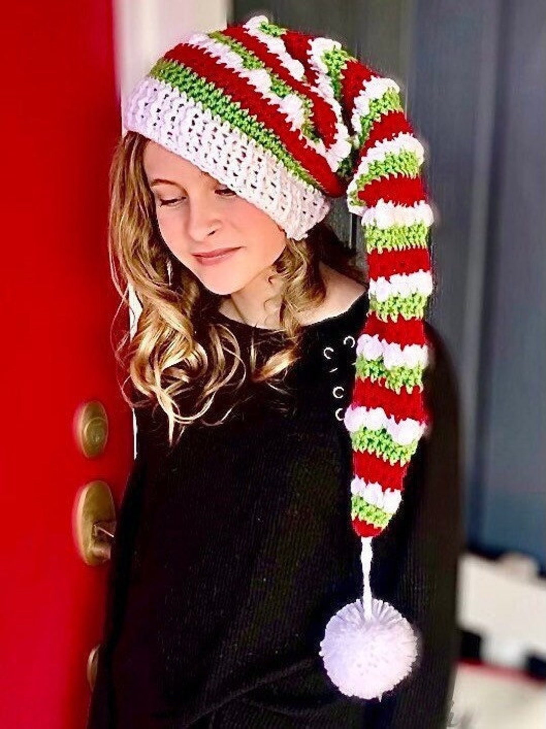 EASY CROCHET PATTERN Elf Hat Christmas Hat Yuletide Elf - Etsy