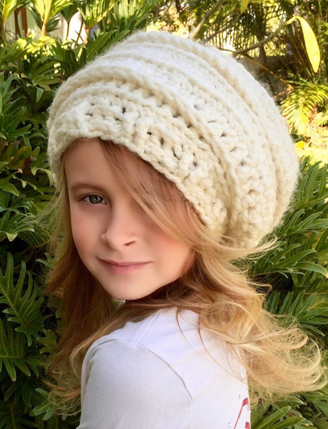EASY CROCHET PATTERN - Chunky Slouchy Hat - Girl's Winter Hat - Women's ...
