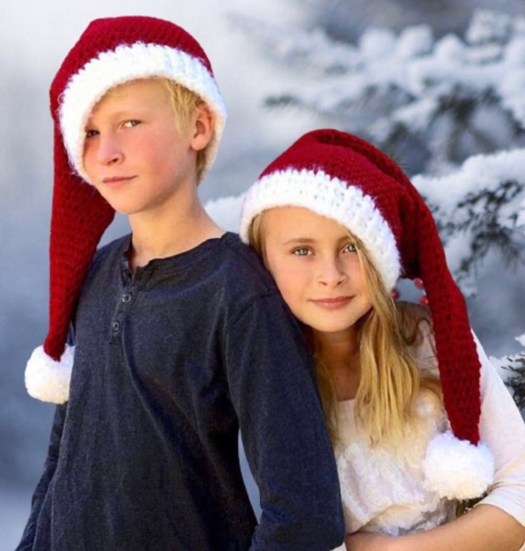 EASY CROCHET PATTERN - Christmas Santa Hat - Holiday Hat - Santa Elf ...