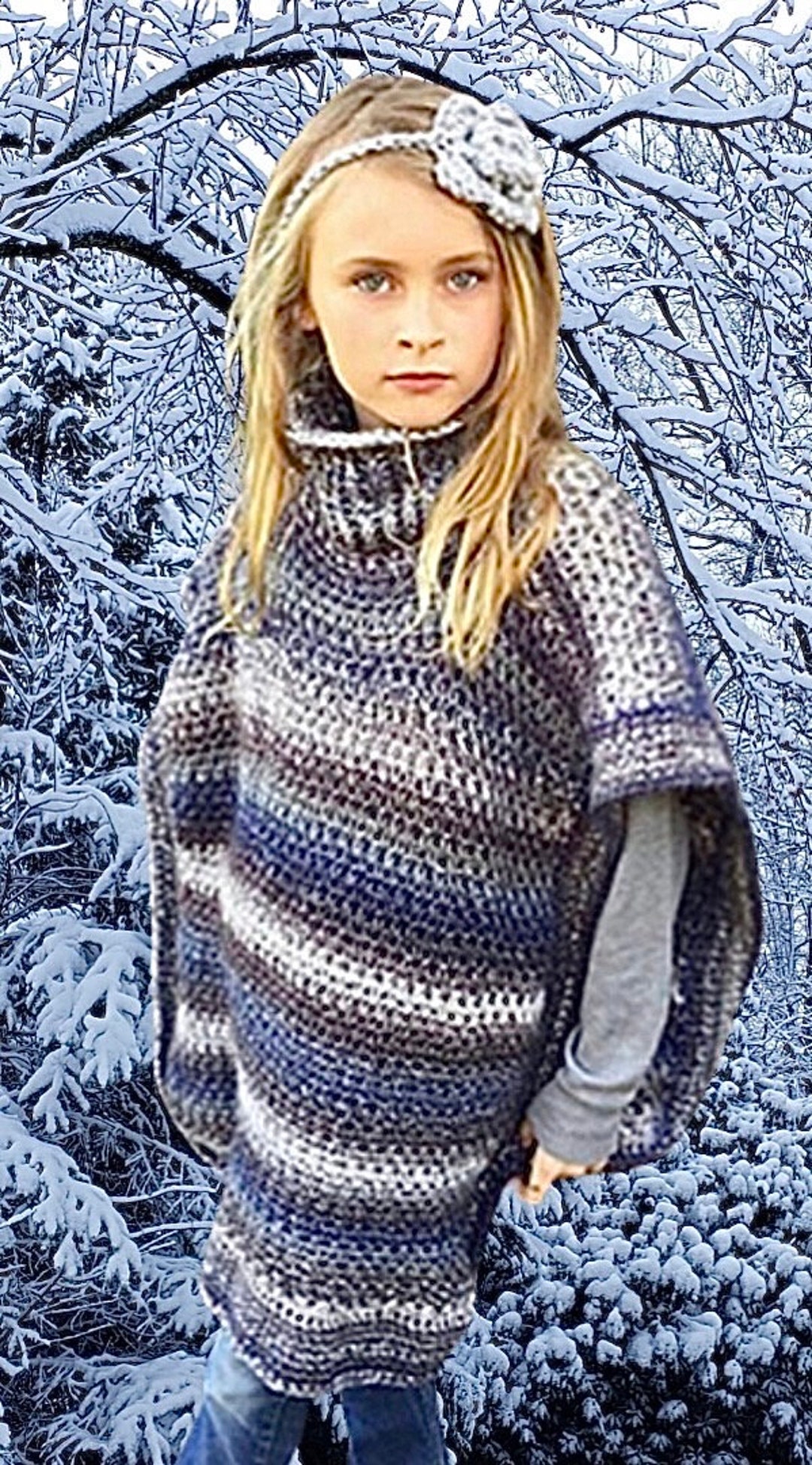 EASY CROCHET PATTERN - Pullover - Poncho - Women's Sweater - Girls ...