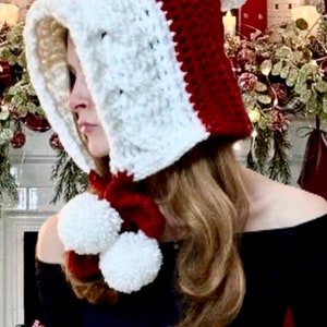 EASY CROCHET PATTERN - Cable Santa Hood - Santa Hat - 3 Sizes - Ava ...