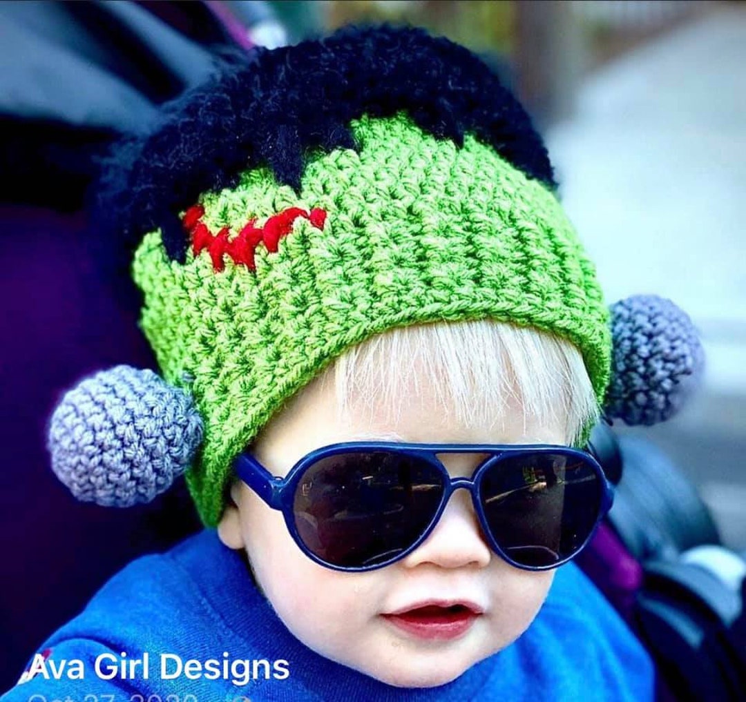 EASY CROCHET PATTERN - Frankenstein Halloween Hat - Monster Hat ...