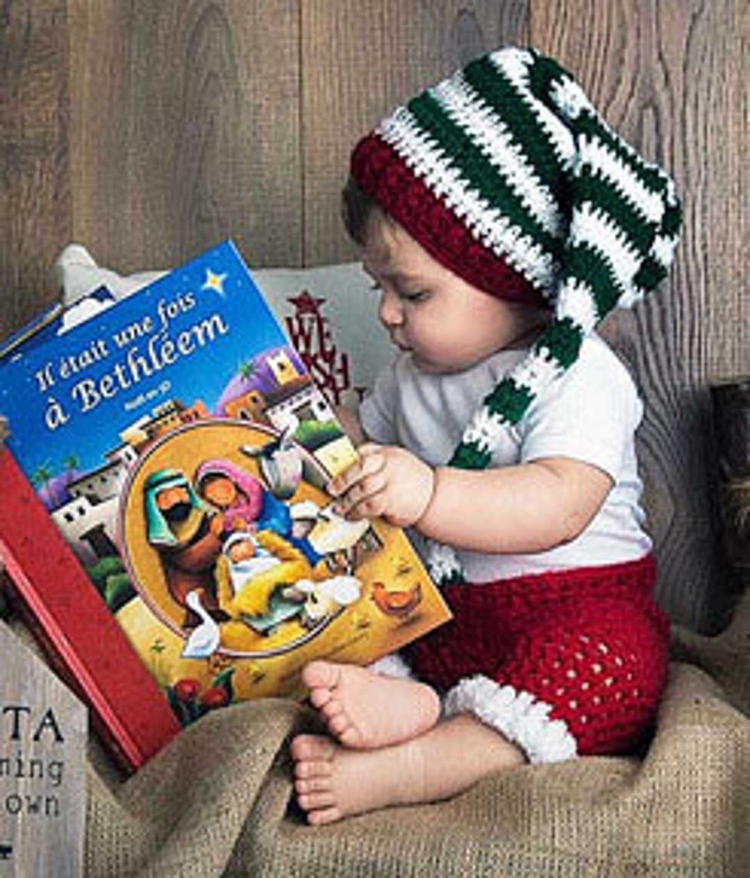 EASY CROCHET PATTERN - Elf Hat - Christmas - Striped Hat - Holiday Elf ...