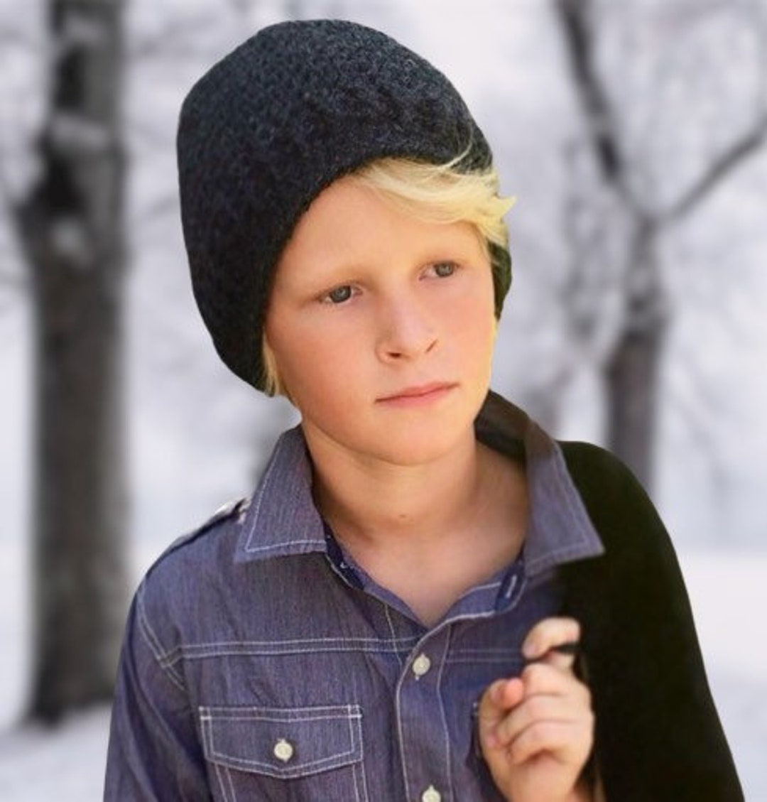EASY CROCHET PATTERN - Slouchy Hat Pattern - Men's Slouchy Hat - Boy's ...