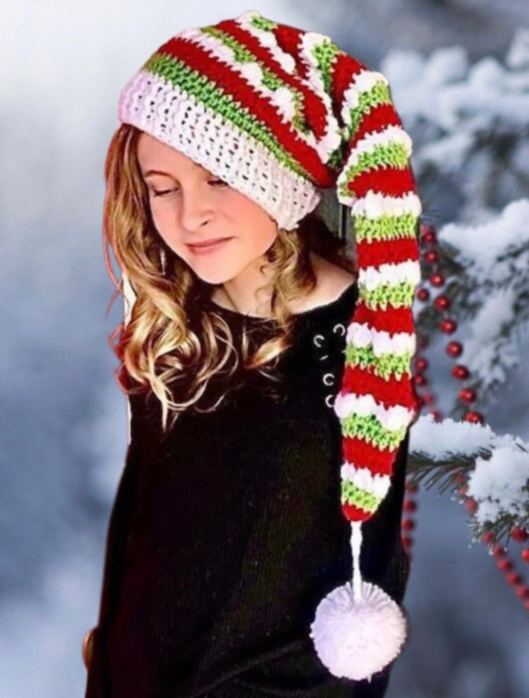 EASY CROCHET PATTERN - Elf Hat - Christmas Hat - Yuletide Elf Hat ...