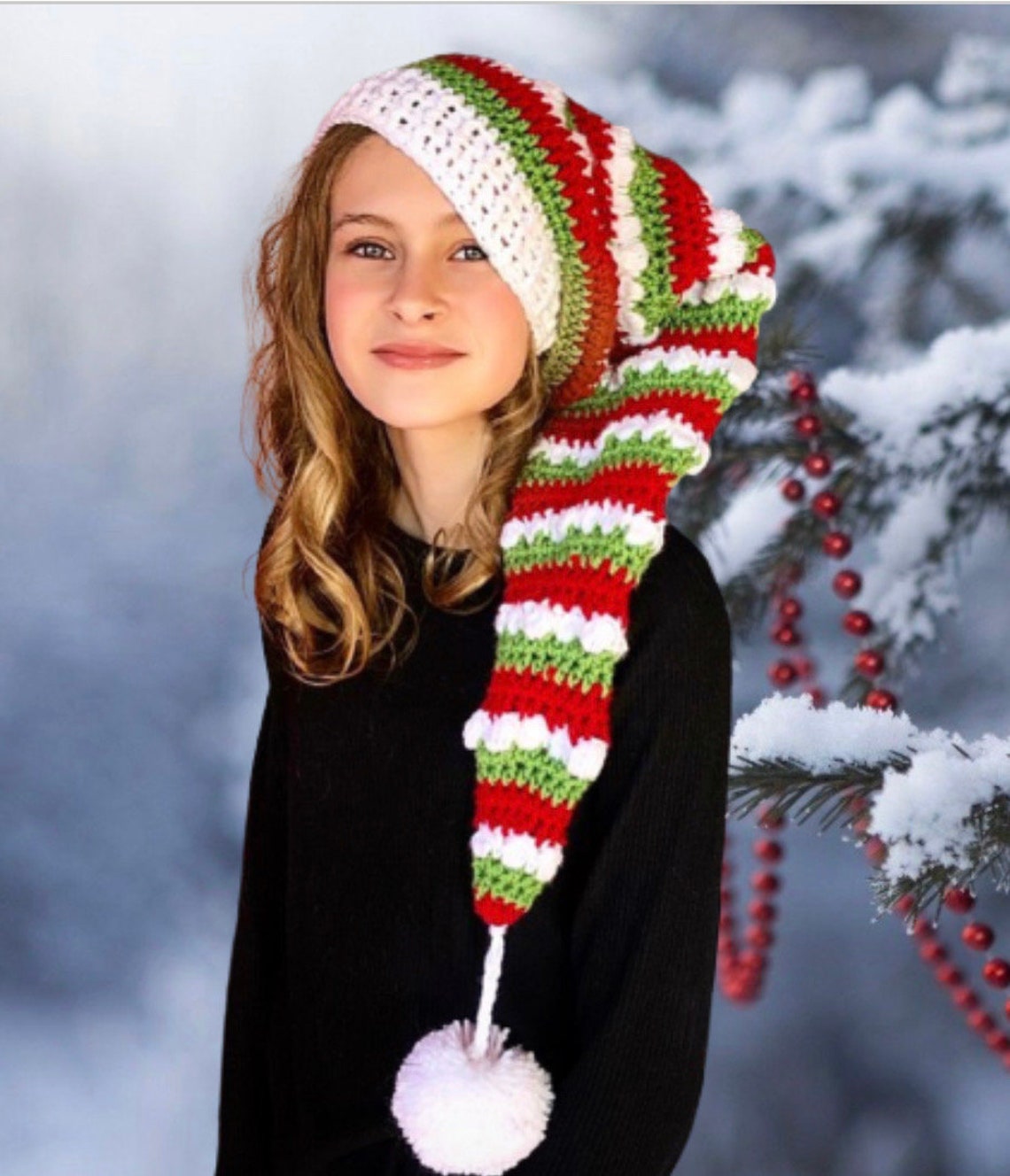 EASY CROCHET PATTERN - Elf Hat - Christmas Hat - Yuletide Elf Hat ...