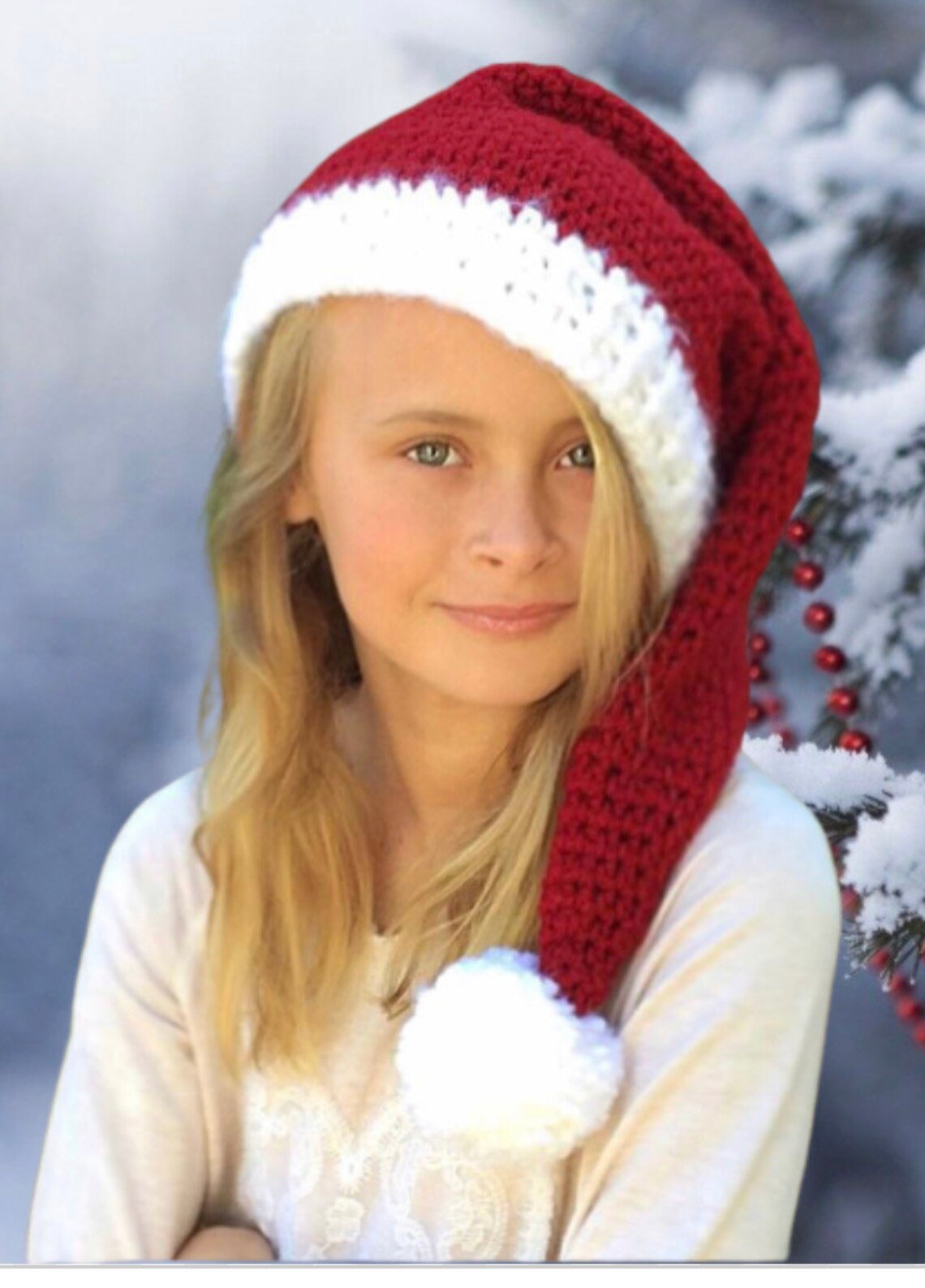 EASY CROCHET PATTERN - Christmas Santa Hat - Holiday Hat - Santa Elf ...