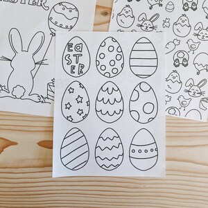 Spring and Easter Themed Coloring Sheets/ Easter Activity / Kid ...