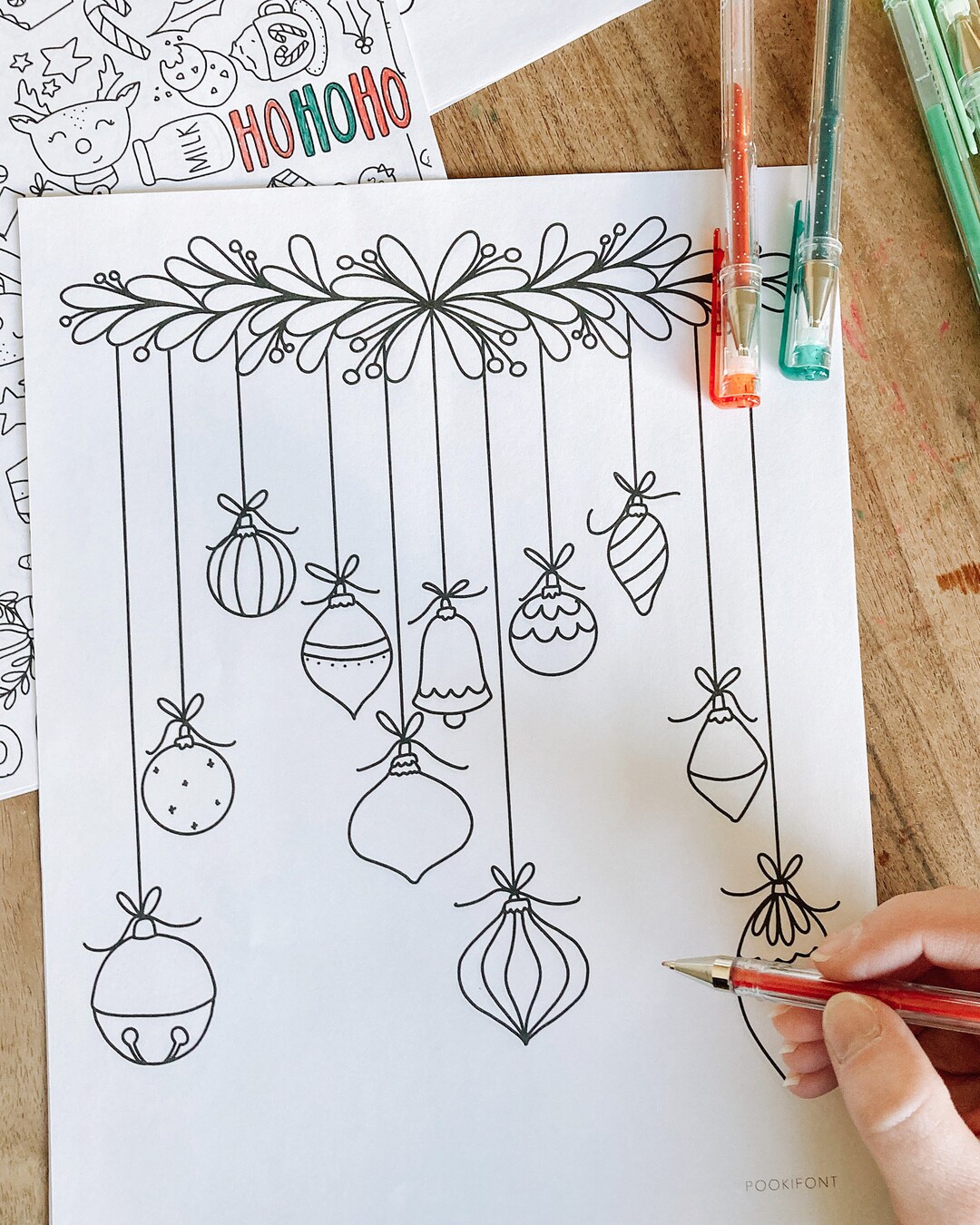 DIGITAL Christmas / Holiday Theme Coloring Pages - Print at Home - Kid ...