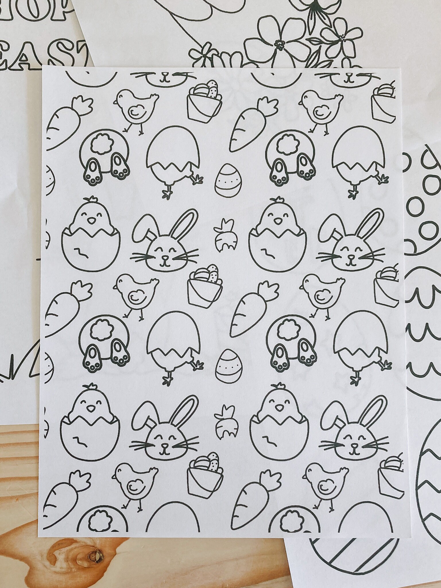 Spring and Easter Themed Coloring Sheets/ Easter Activity / - Etsy