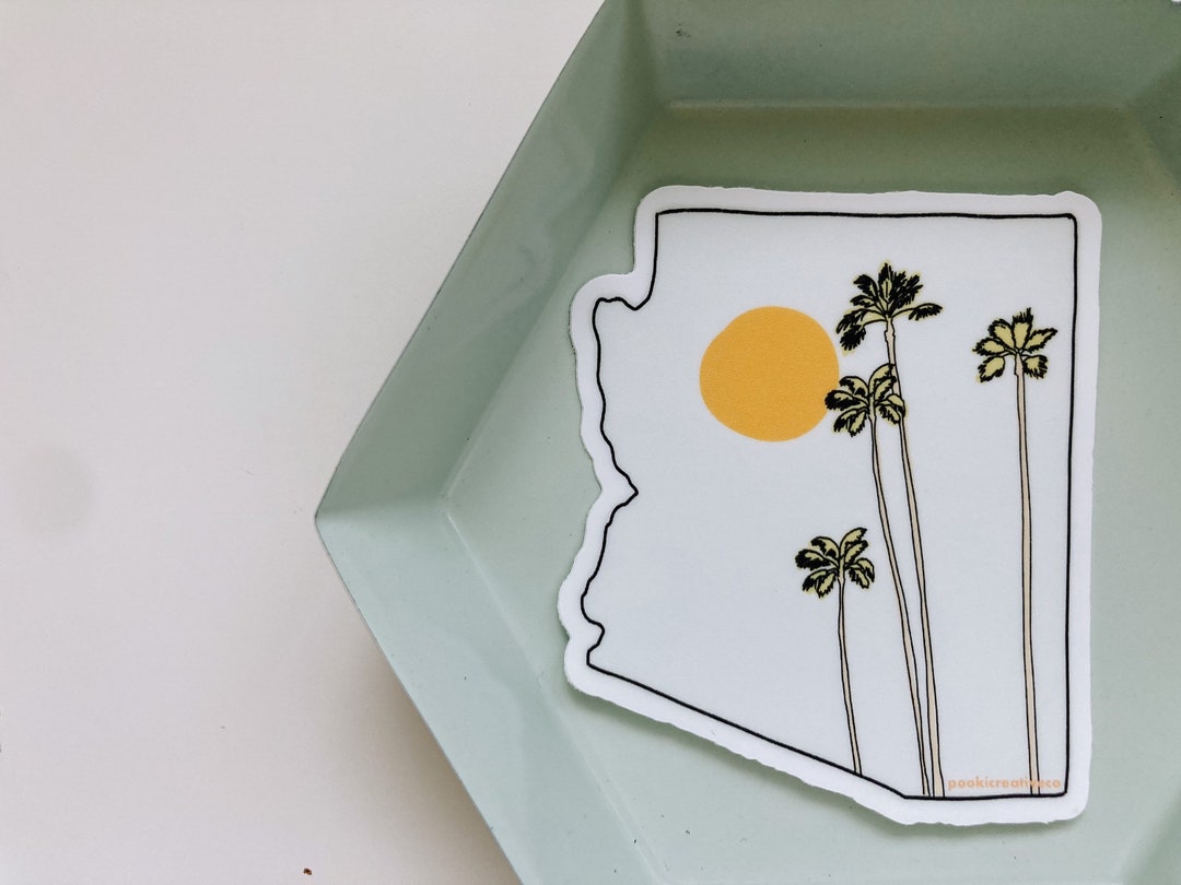 Arizona State Outline Sticker Phoenix Sticker Travel Wanderlust Arizona ...