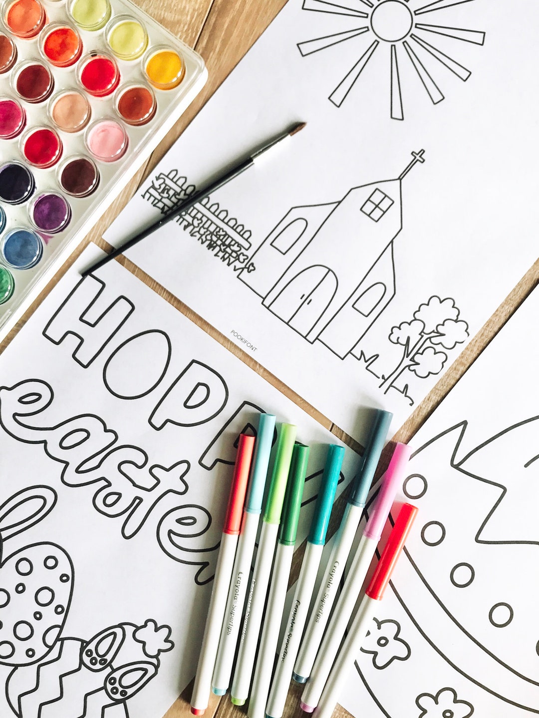 12 Easy Kids Spring Coloring Activity Page Childrens Activity Page ...