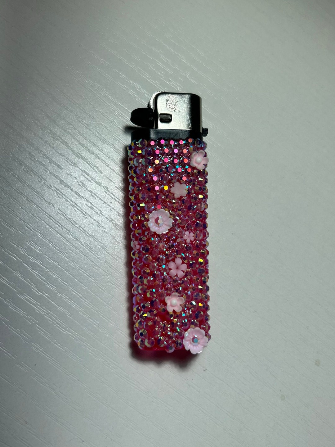 Pink Flower Bedazzled Lighter - Etsy