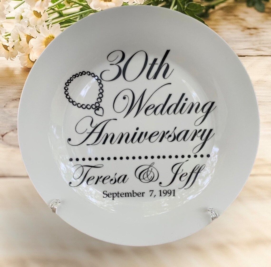 Personalized 30th Anniversary Plate: Ceramic Keepsake Gift - Etsy