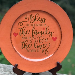 Bless This Food Decorative Plate: Religious Kitchen Decor - Etsy