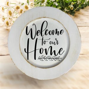 Welcome Home Decorative Plate: Rustic Farmhouse Display, 13-inch - Etsy