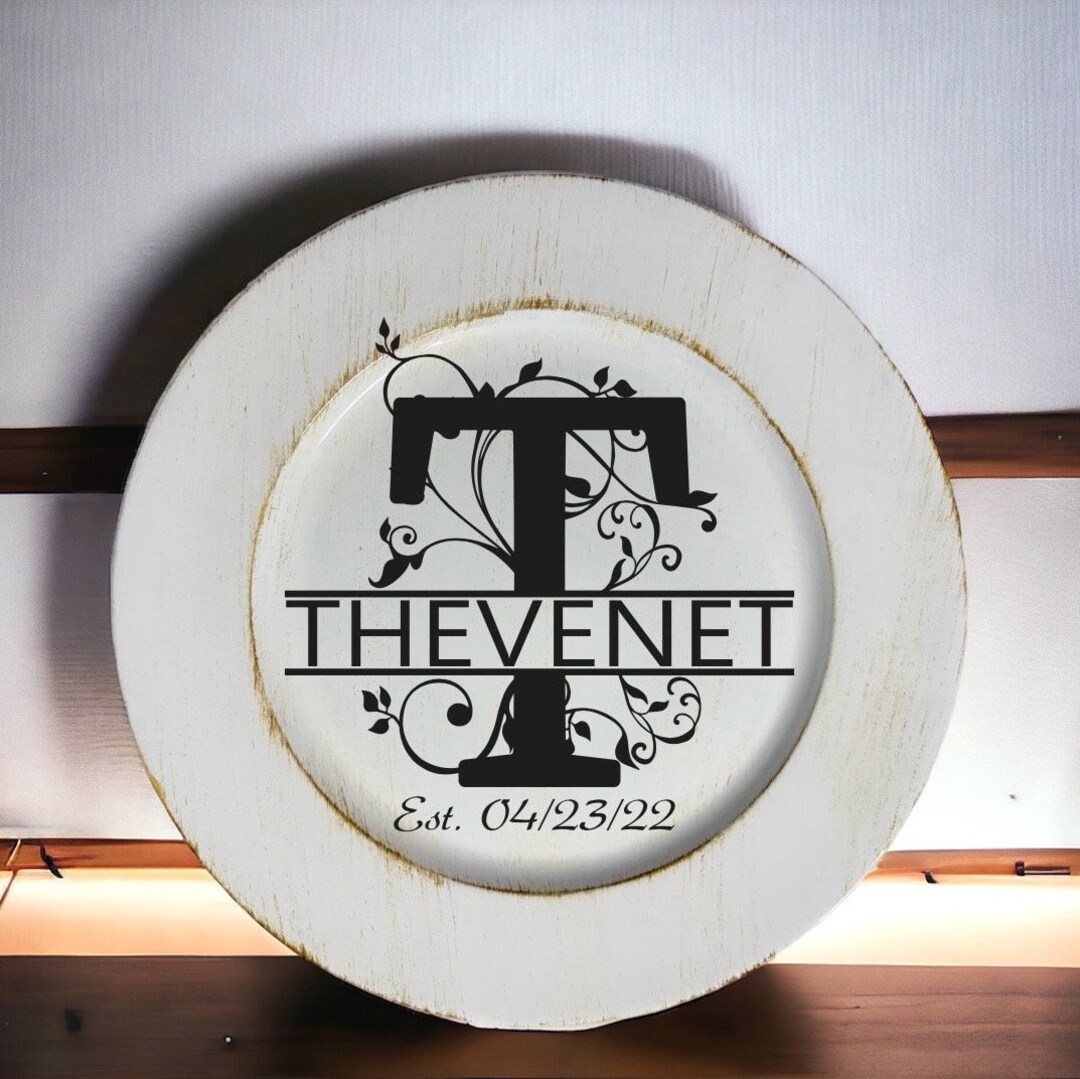 Personalized Family Name Plate, Housewarming Gift, Last Name Monogram ...