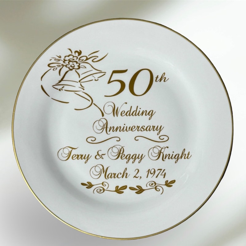 Custom Gold Trim Plate - Etsy