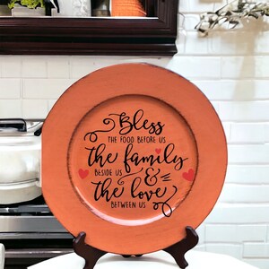 Bless This Food Decorative Plate: Religious Kitchen Decor - Etsy