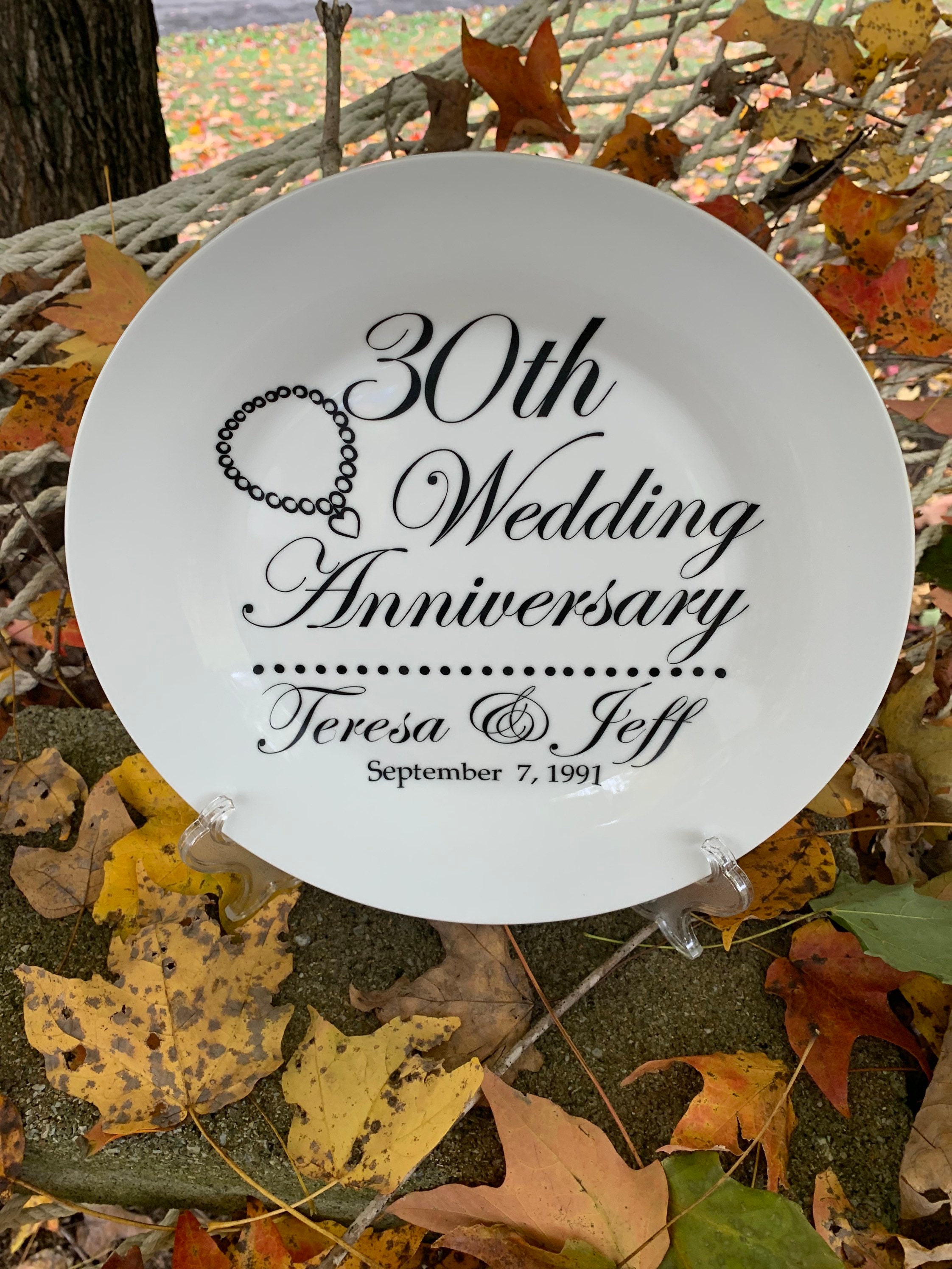 Personalized 30th Anniversary Plate: Ceramic Keepsake Gift - Etsy