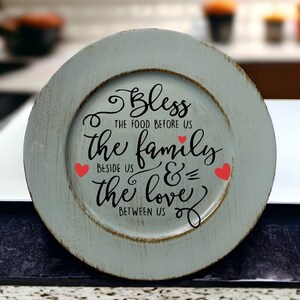 Bless This Food Decorative Plate: Religious Kitchen Decor - Etsy