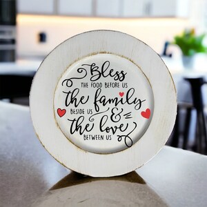 Bless This Food Decorative Plate: Religious Kitchen Decor - Etsy