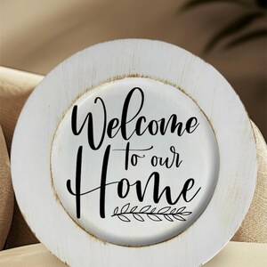 Welcome Home Decorative Plate: Rustic Farmhouse Display, 13-inch - Etsy