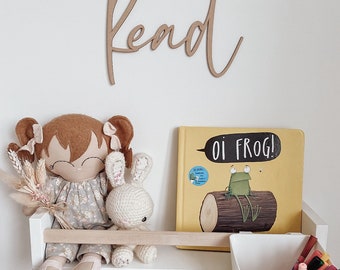 Wooden Read Wall Letters Reading Corner Nursery Decor Playroom Scandi ...