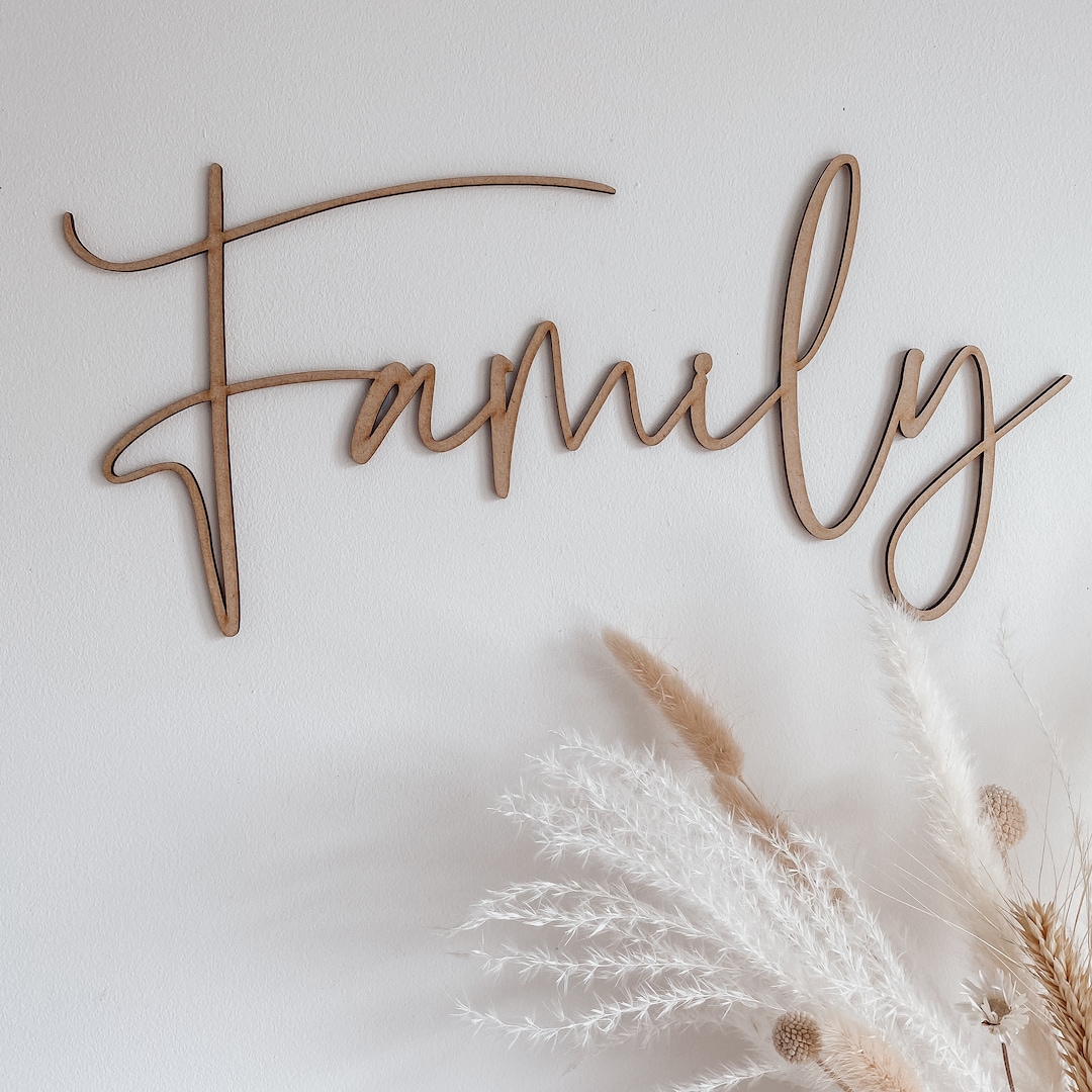 Family Wooden Word Sign for Wall Art, Photo Prop, Gallery Wall - Etsy