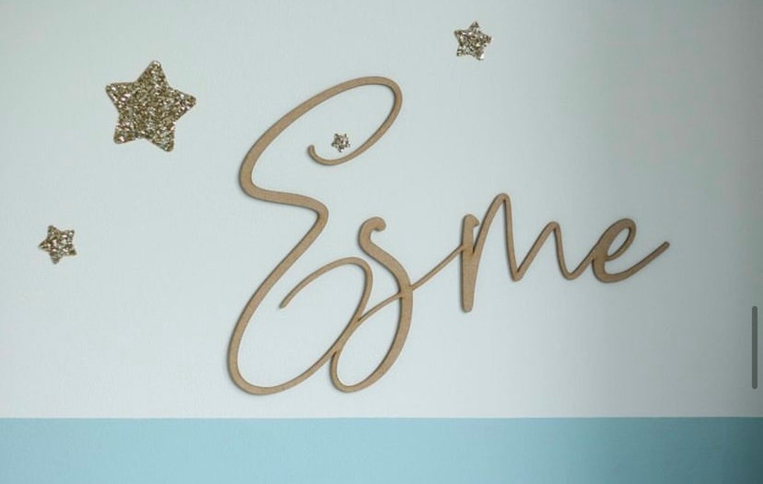 Personalised Name Sign, Wooden Word Sign for Wall Art , Nursery Decor ...