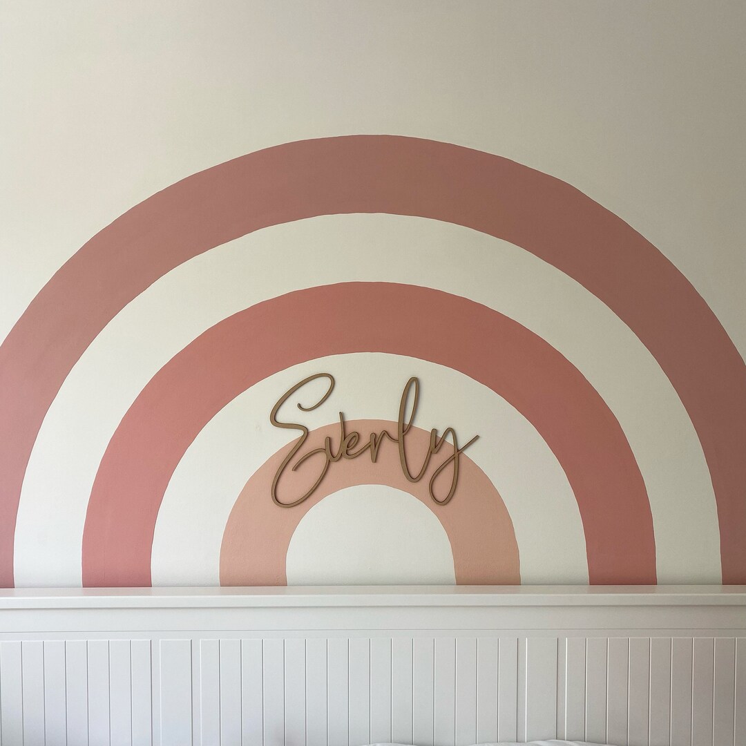 Personalised Name Sign, Wooden Word Sign for Wall Art , Nursery Decor ...