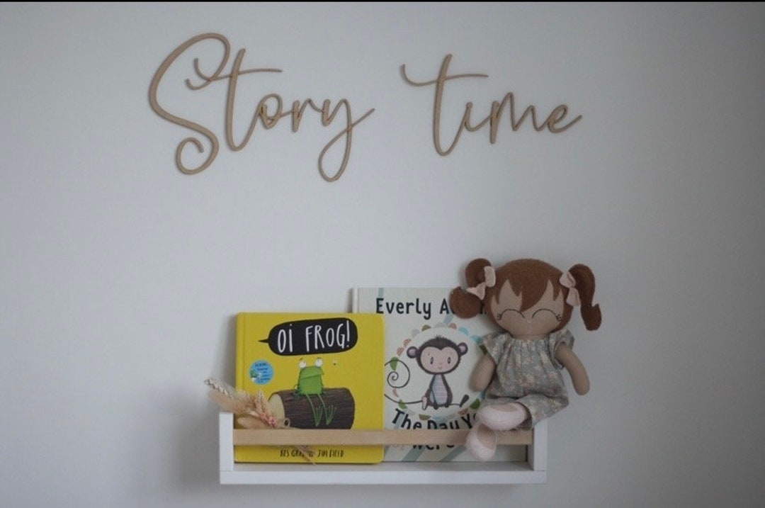 Story Time Wooden Words Sign for Wall Art, Nursery Decor, Photo Prop - Etsy