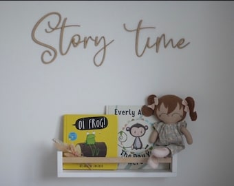 Story Time Wall Sign, Wall Art, Wooden Name Sign, Nursery Decor, Photo ...