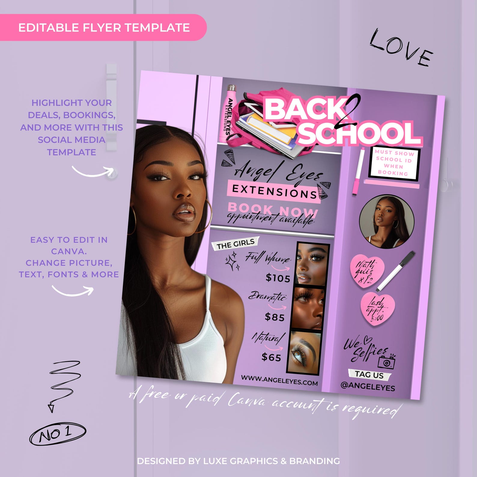 Locker Check Editable Flyer Template - Etsy