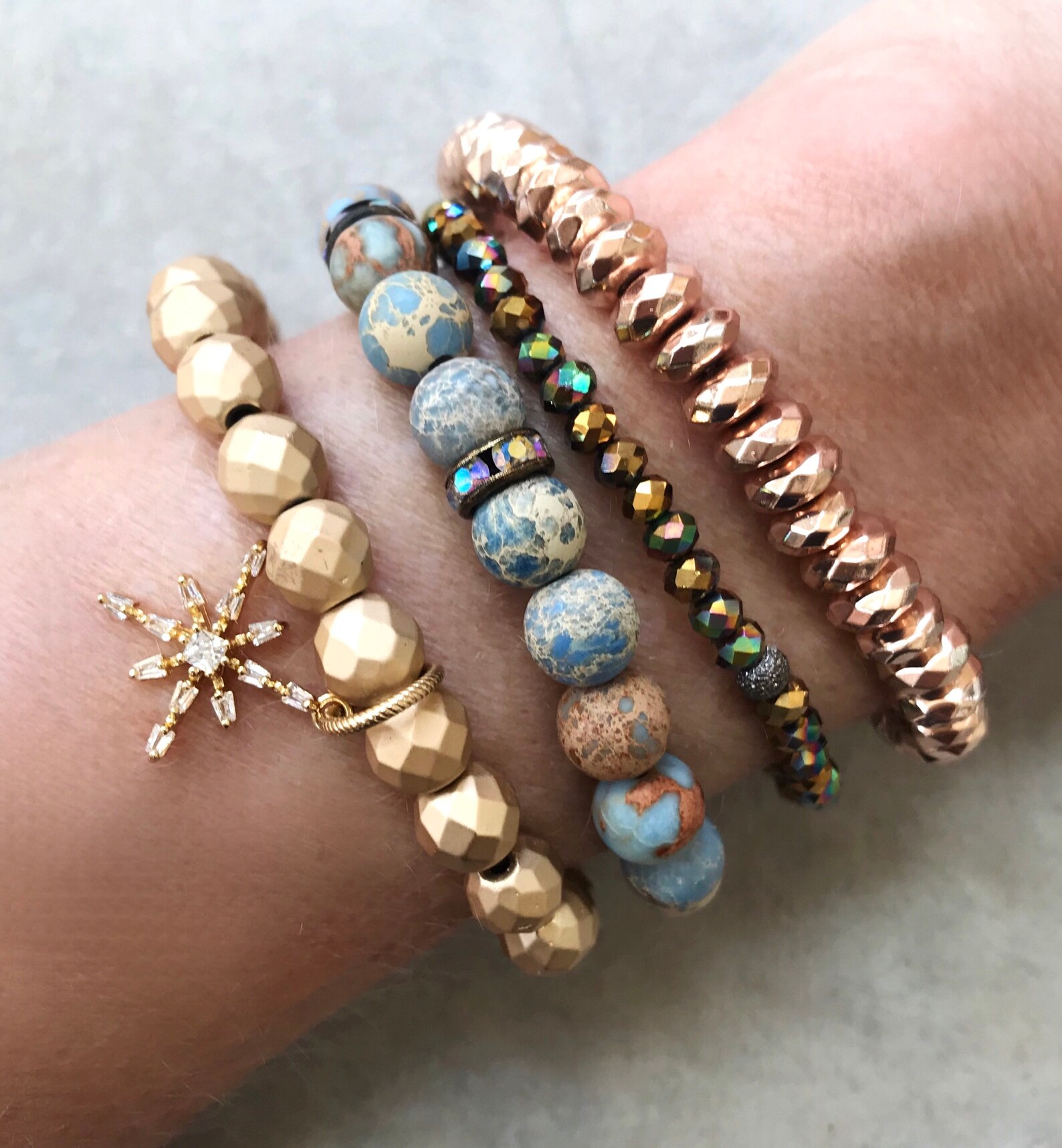 Spring Bling//beaded Bracelets Each Sold Separately//gemstone and ...