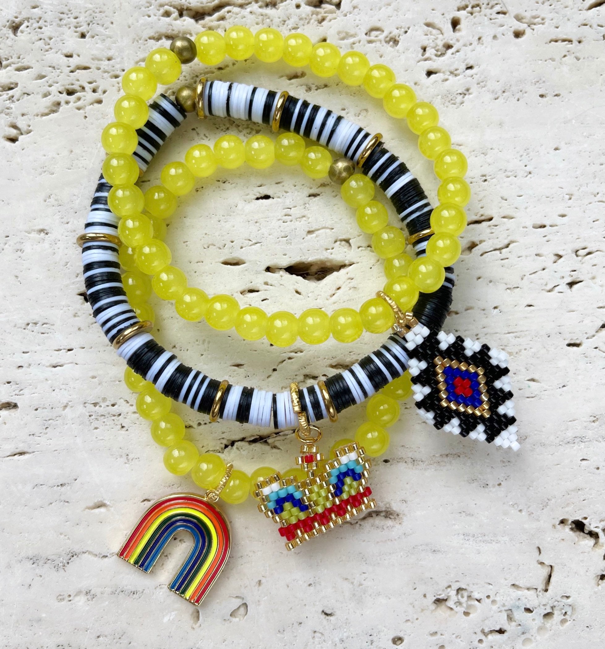 Love Stack//beaded Bracelets Each Sold Separately With Miyuki - Etsy